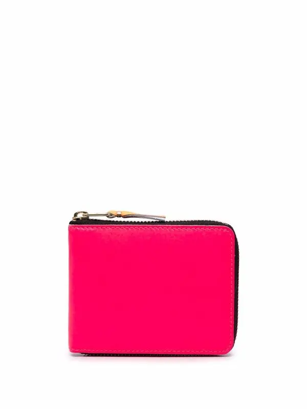 Comme Des Garçons Colour-block Leather Wallet - Pink