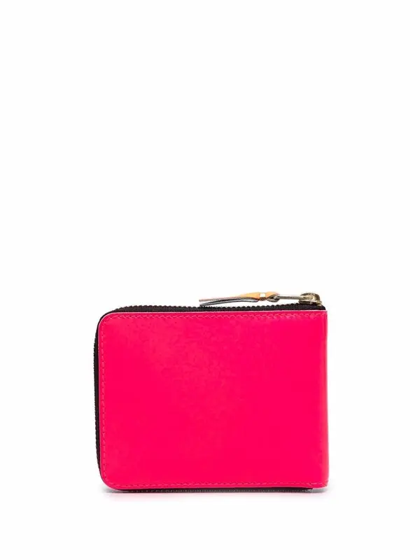 Comme Des Garçons Colour-block Leather Wallet - Pink