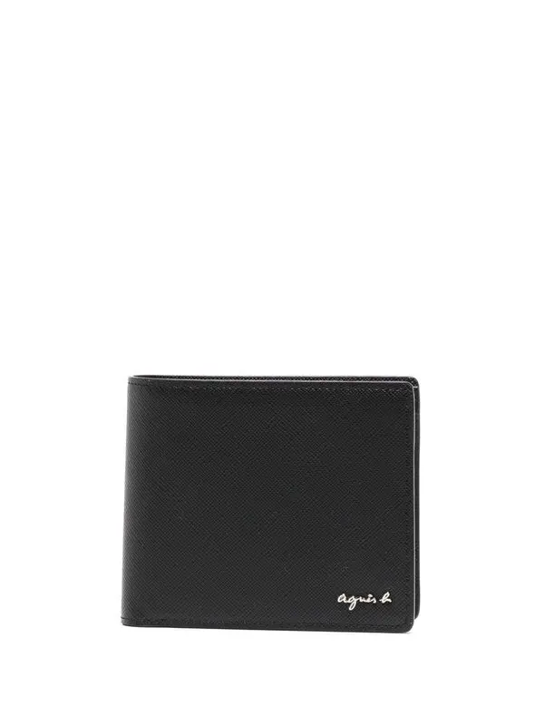 AGNÈS B. Logo-plaque Leather Wallet - Black
