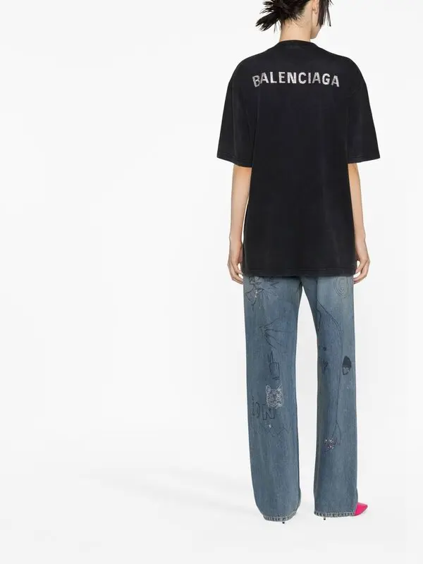 Balenciaga Logo-print Cotton T-shirt