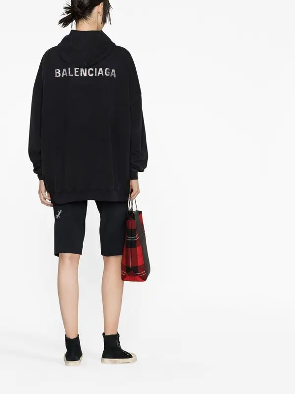 Balenciaga Large Fit Long-sleeve Hoodie