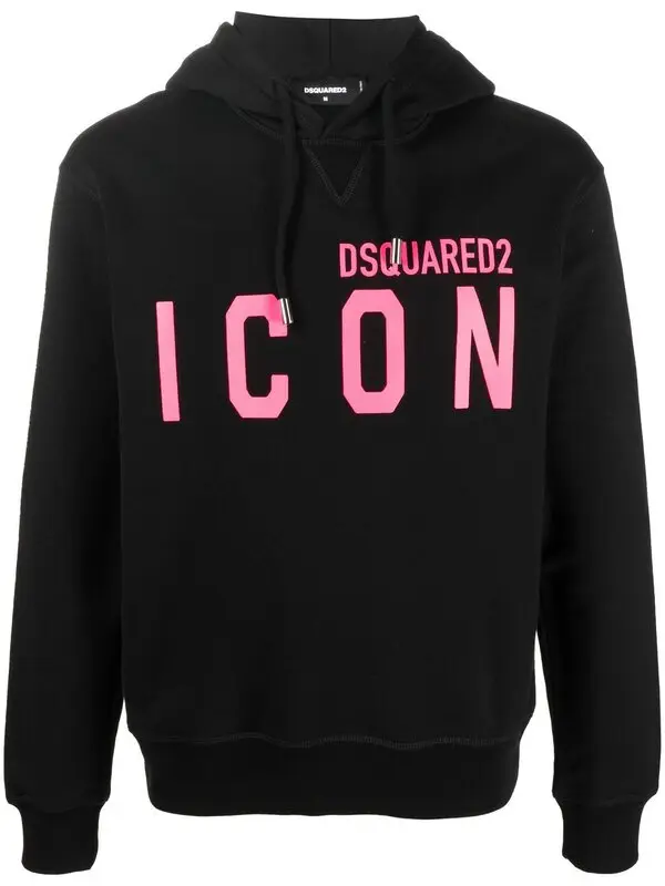 Dsquared2 Icon Logo-print Hoodie - Black