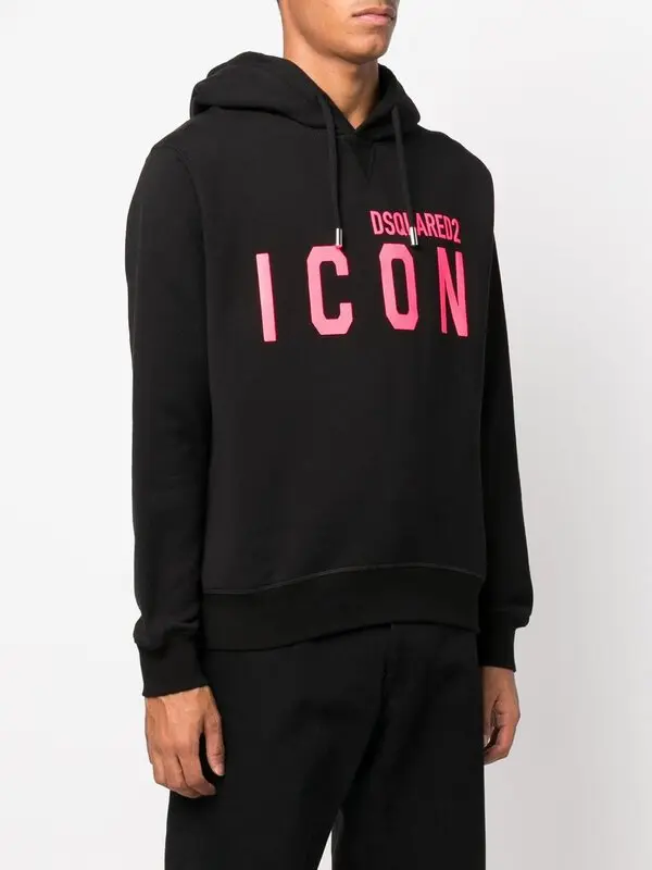 Dsquared2 Icon Logo-print Hoodie - Black
