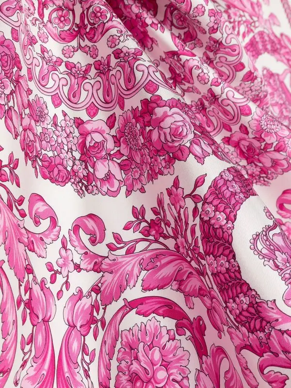 Versace Floral-print Silk Scarf