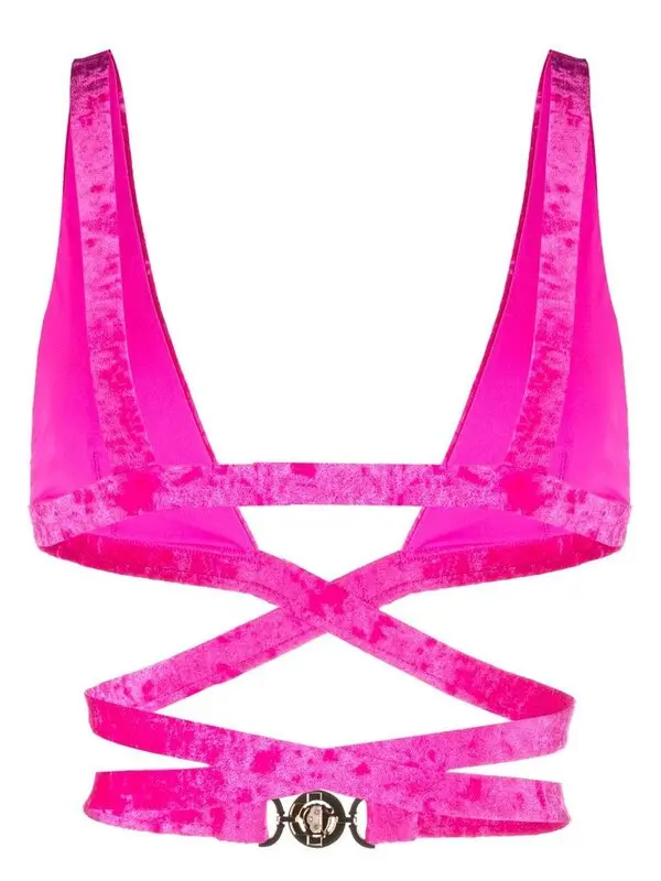 Versace Medusa Plaque Triangle Bikini Top