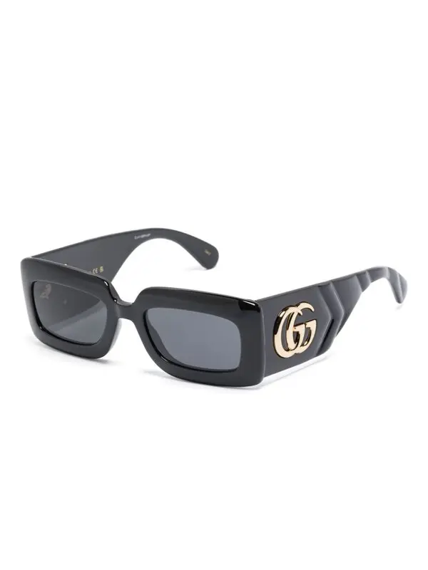 Gucci Rectangle-frame Sunglasses - Black