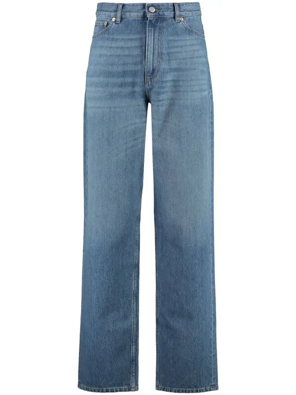 Valentino Garavani High-rise Wide-leg Jeans - Blue