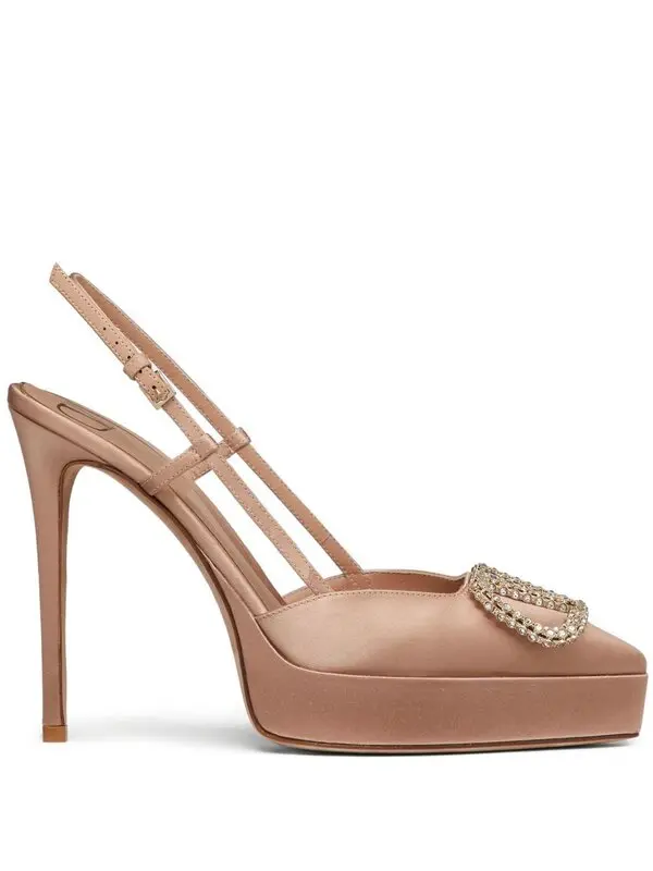 Valentino Garavani Vlogo Signature 120mm Slingback Pumps