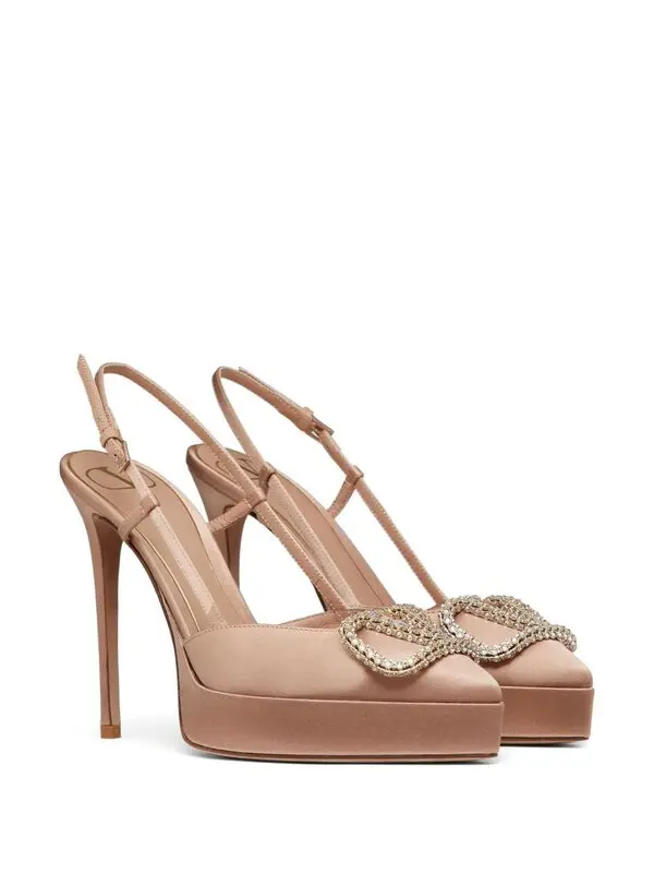 Valentino Garavani Vlogo Signature 120mm Slingback Pumps