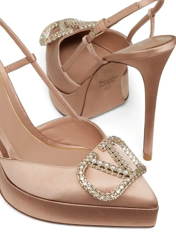 Valentino Garavani Vlogo Signature 120mm Slingback Pumps