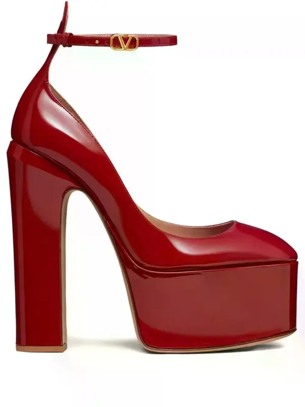 Valentino Garavani 155mm Tan-go Platform Pumps - Red