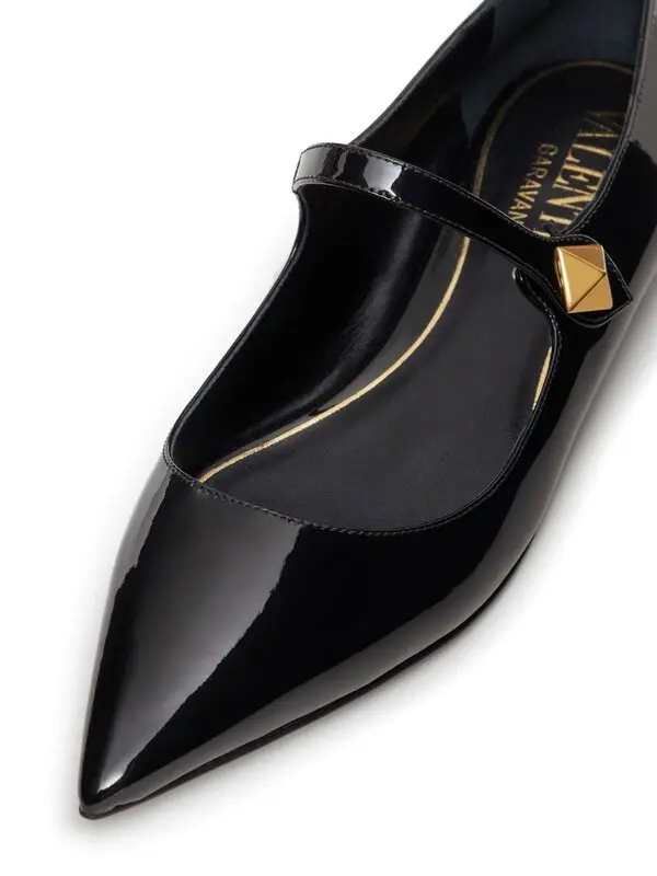 Valentino Garavani Tiptoe Patent Leather Ballerinas