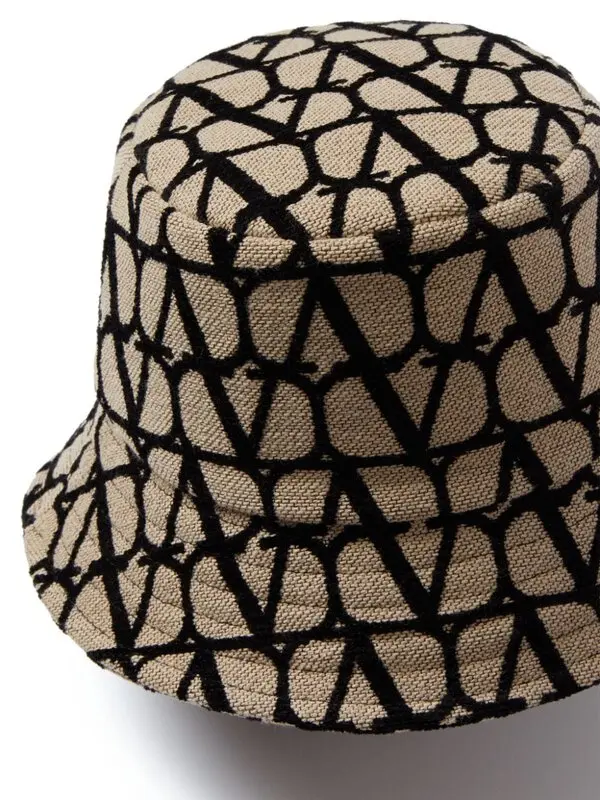 Valentino Garavani Toile Iconographe Bucket Hat - Neutrals - 50