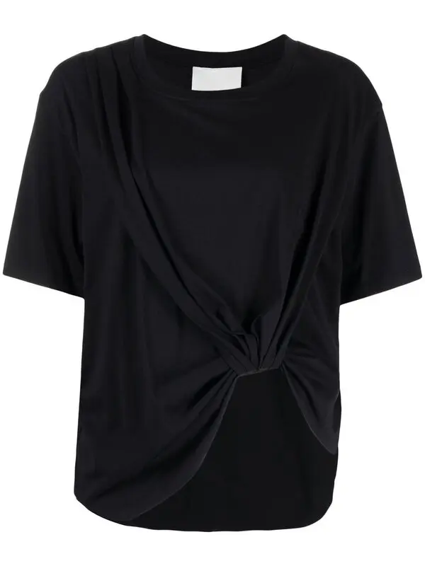 3.1 Phillip Lim Drape-detail Cotton T-shirt