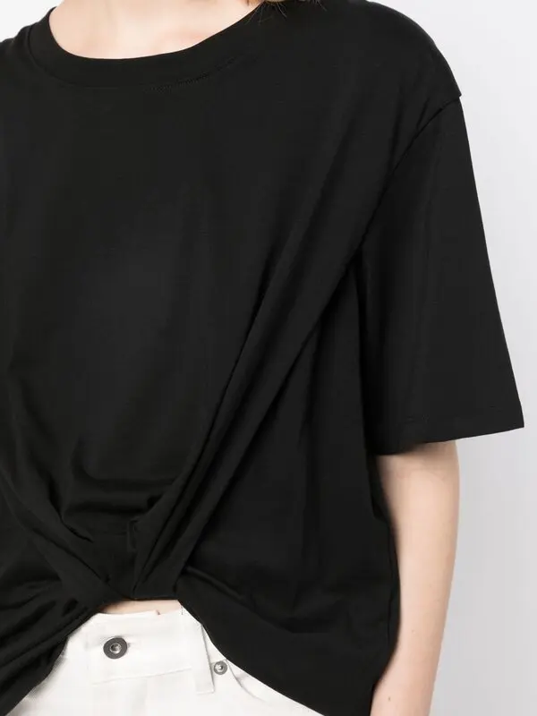 3.1 Phillip Lim Drape-detail Cotton T-shirt