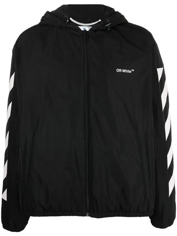 Off-White Diag Logo-print Windbreaker - Black