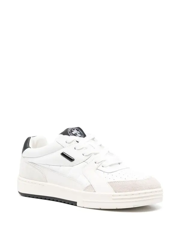 Palm Angels University Leather Sneakers - White