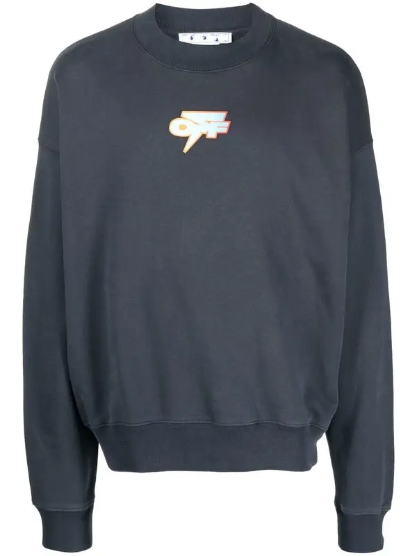 Off-White Degrade Thund Crewneck Sweatshirt - Grey