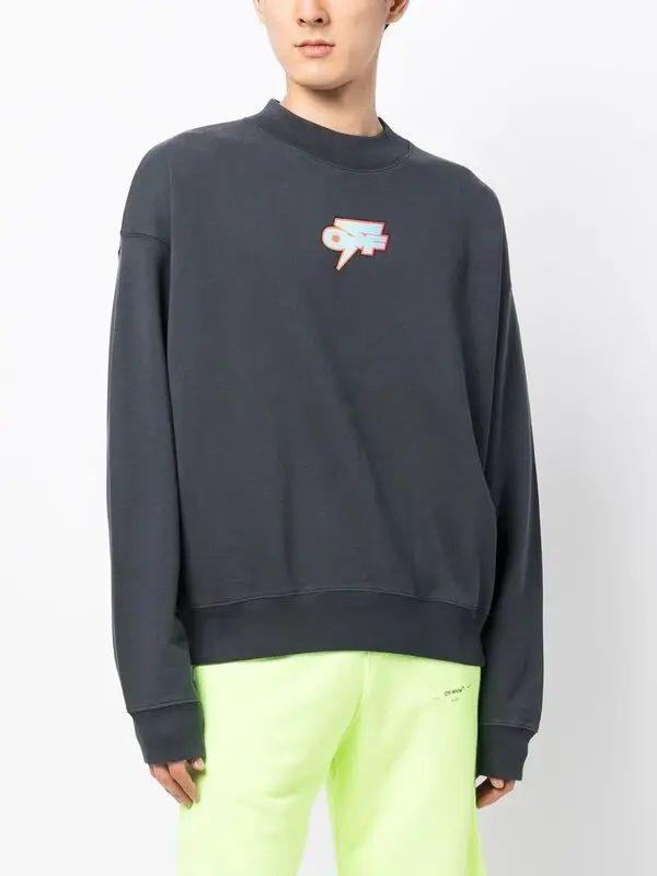 Off-White Degrade Thund Crewneck Sweatshirt - Grey