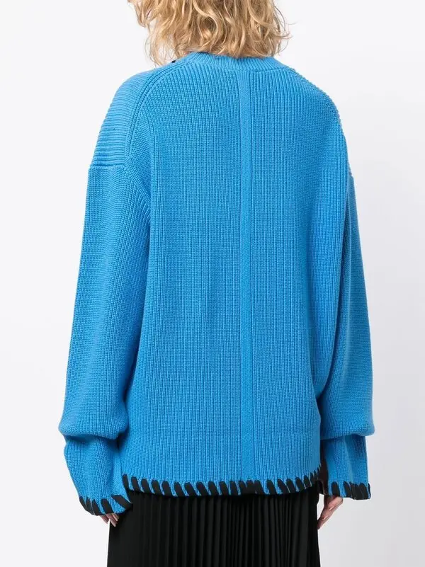 3.1 Phillip Lim Ribbed V-neck Jumper With Cut-out Detail