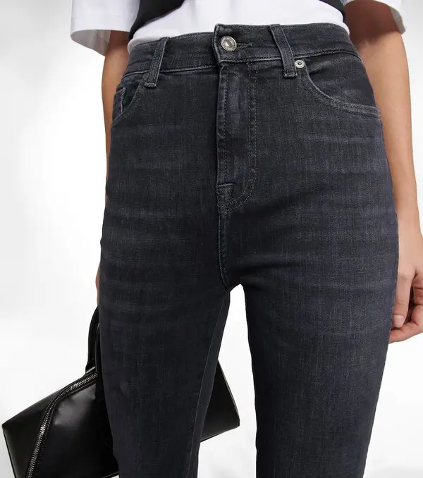 7 For All Mankind Slim Kick High-rise Jeans