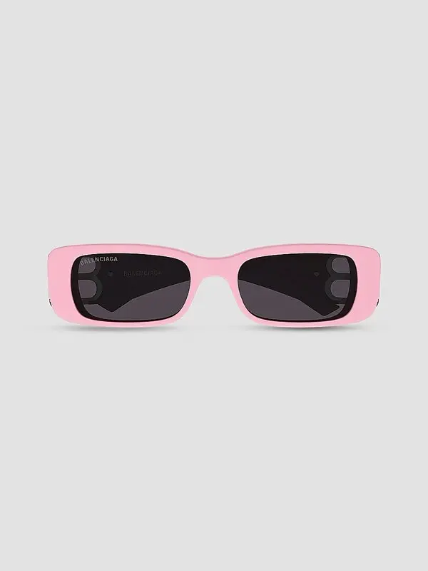 Balenciaga Dynasty 51mm Rectangular Sunglasses - Pink