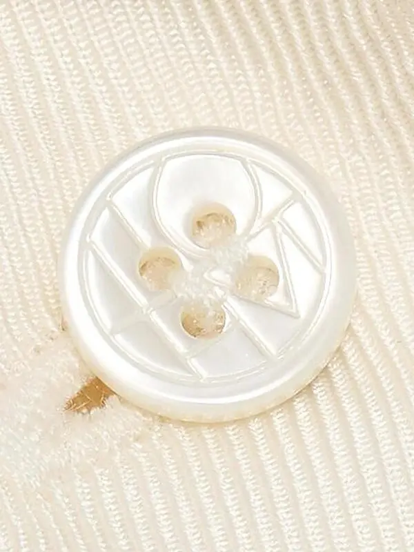 TOTEME Logo Stitch Silk Top - Cream