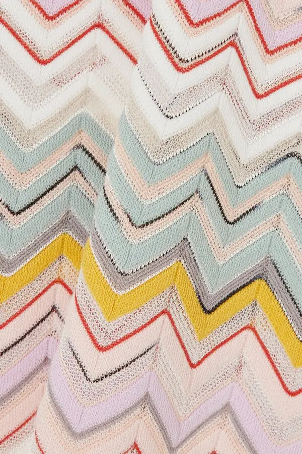 Missoni Striped Metallic Crochet-knit Mini Dress
