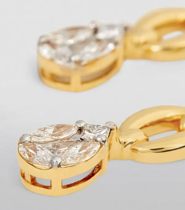 NADINE AYSOY Yellow And Diamond Catena Earrings