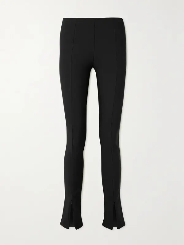 THE FRANKIE SHOP Reya Ribbed Stretch-jersey Flared Leggings