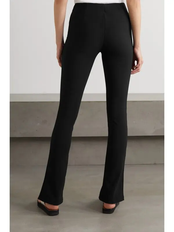THE FRANKIE SHOP Reya Ribbed Stretch-jersey Flared Leggings