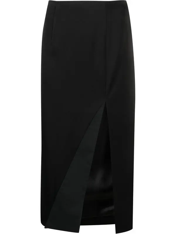 V:PM ATELIER Side-slit Midi Skirt