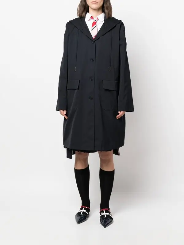 Thom Browne Single-breasted Mid-length Parka