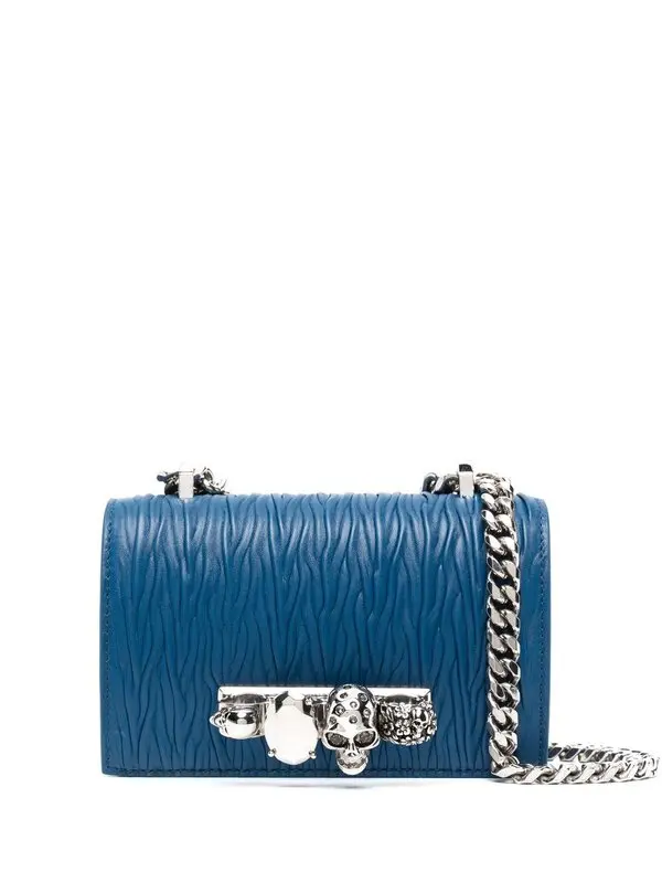 Alexander McQueen Four Ring Leather Satchel
