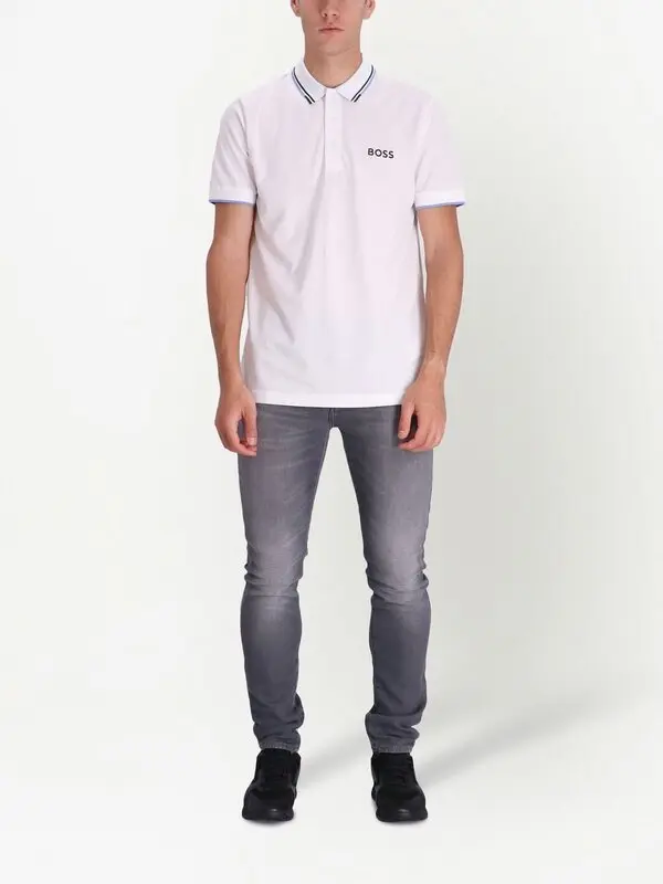 BOSS Embroidered-logo Polo Shirt - Pink