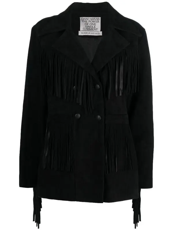 DANCASSAB Rivera Fringed Leather Jacket
