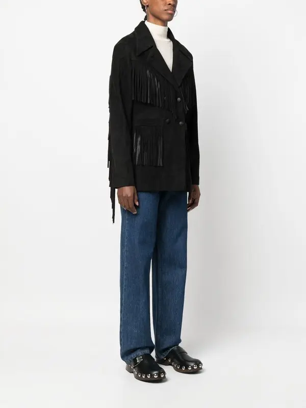 DANCASSAB Rivera Fringed Leather Jacket