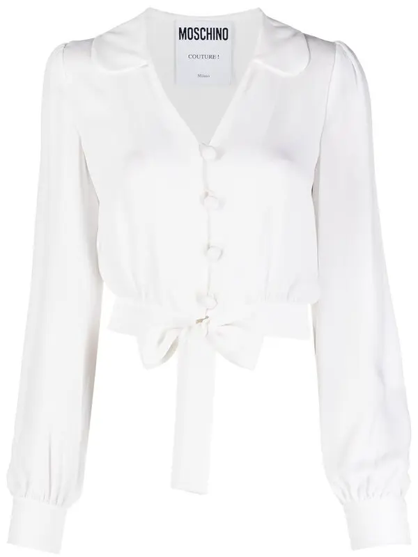 Moschino Cropped Silk Blouse
