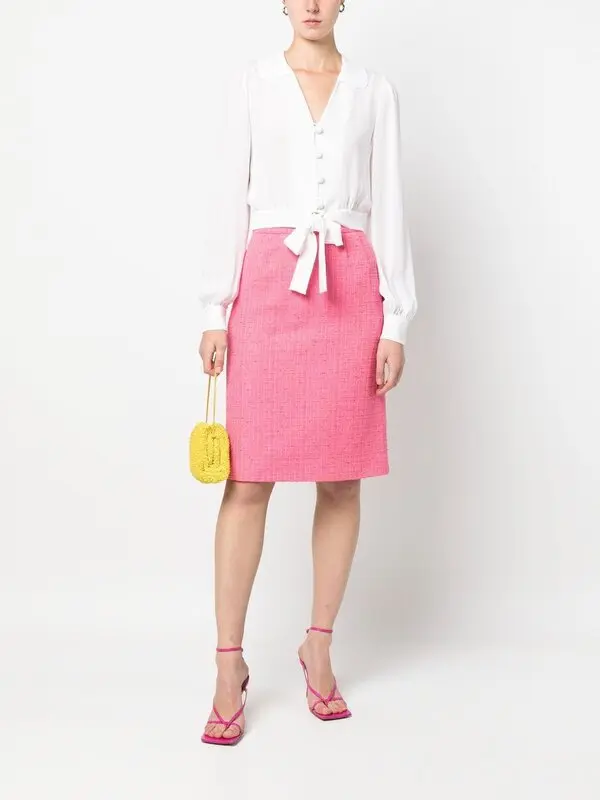 Moschino Cropped Silk Blouse