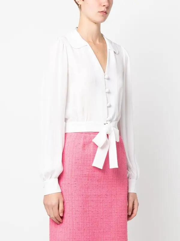 Moschino Cropped Silk Blouse