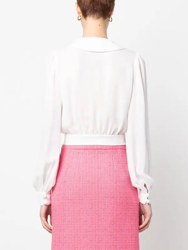 Moschino Cropped Silk Blouse