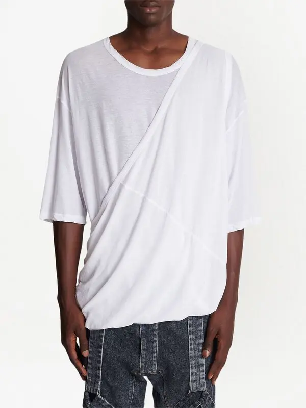 Balmain Gathered-panel Detail T-shirt
