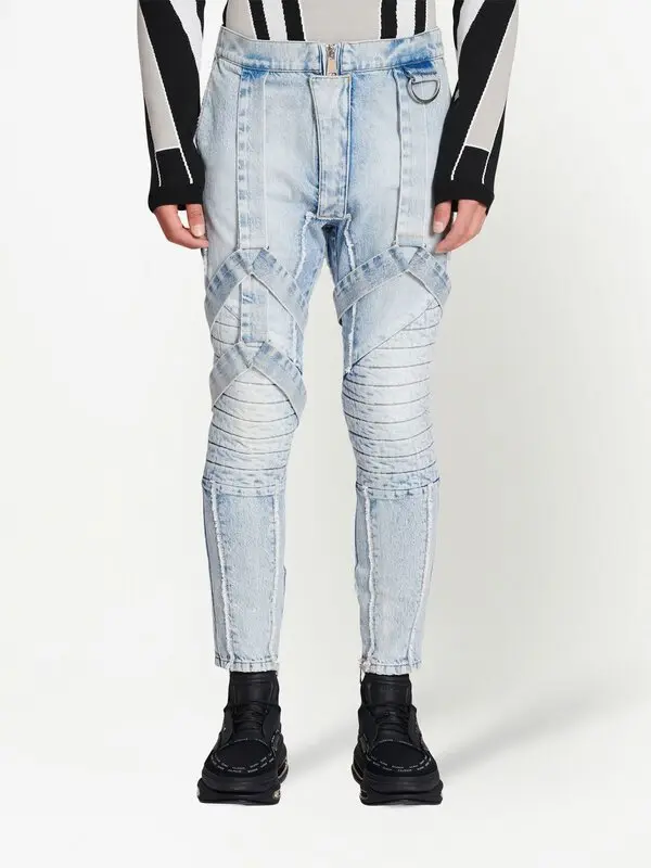 Balmain Slim-fit Strap Jeans