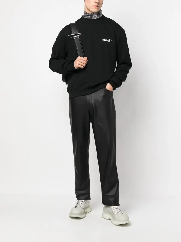 GMBH Logo-embroidered Crew-neck Sweatshirt
