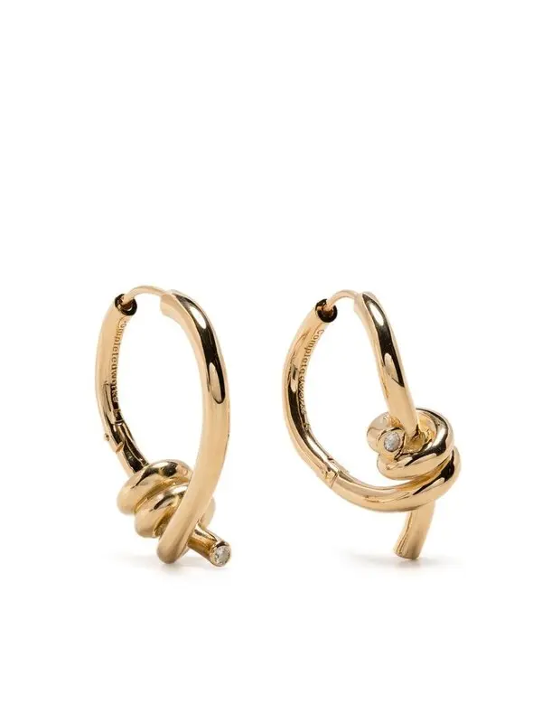 Completedworks Knot-detail Hoop Earrings - Gold