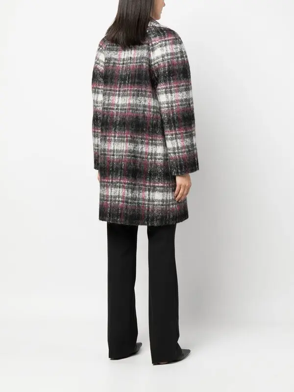 Karl Lagerfeld Check Double-breasted Coat
