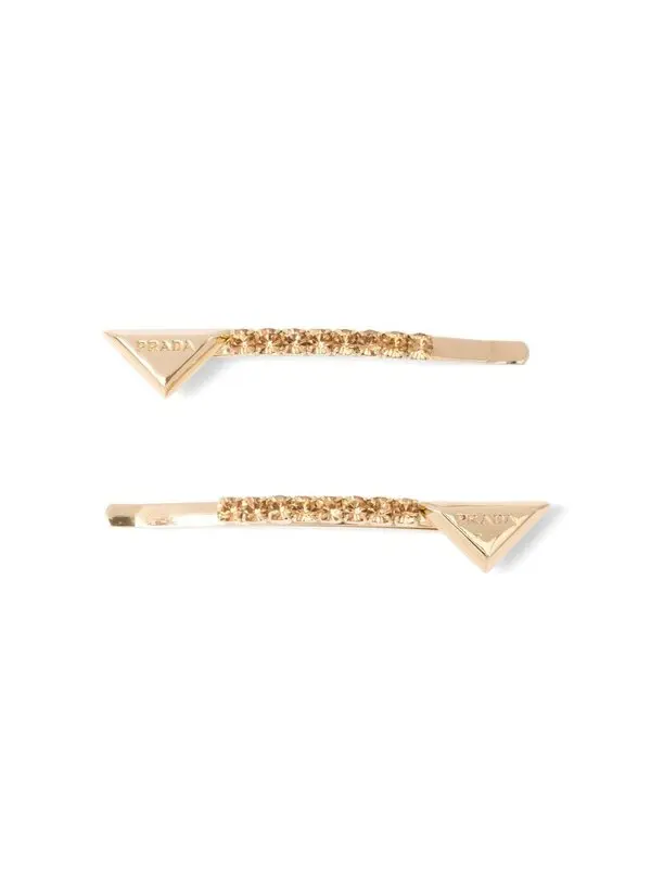 Prada Crystal-embellished Hair Clips