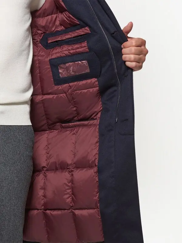 NORWEGIAN WOOL Single-breasted Cashmere Coat - Blue