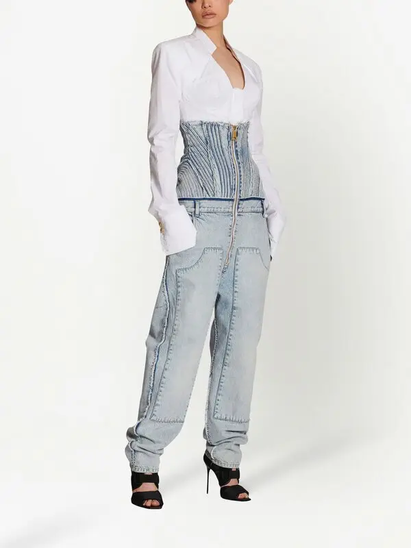 Balmain Boyfriend Corset Jeans