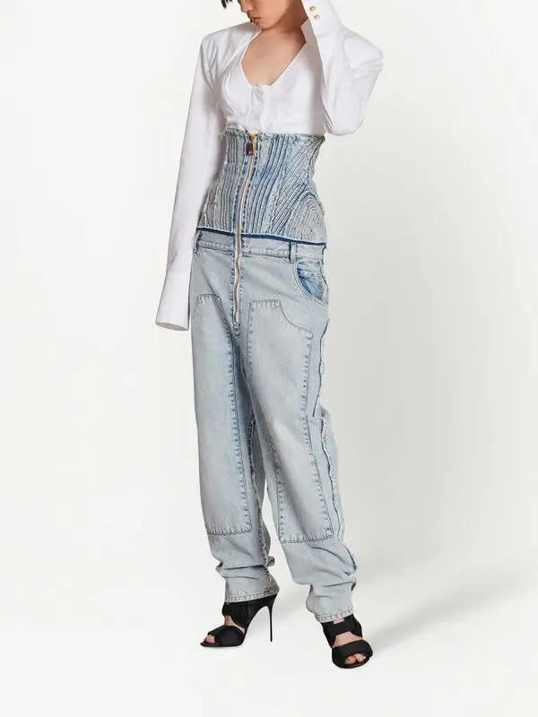 Balmain Boyfriend Corset Jeans